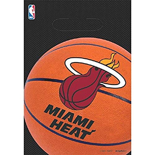 Miami Heat Loot Bags | 9 1/8" x 6 1/2" | 8 Pcs.