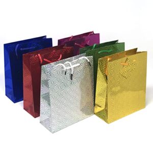 Allgala 12-PC 9 x7 Inch Medium Premium Hologram Gift Bags-GP50301