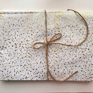 InsideMyNest Antique Copper Gold Two-Toned Foil Specks on White Tissue Paper 30x20 inches (20)