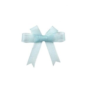 JingleStar Decorative Accessories 1 Inch Sheer Chiffon Ribbon Perfect for Crafts Hair Bows Gift Wrapping Wedding Party Decoration and More (Tiffany Blue)