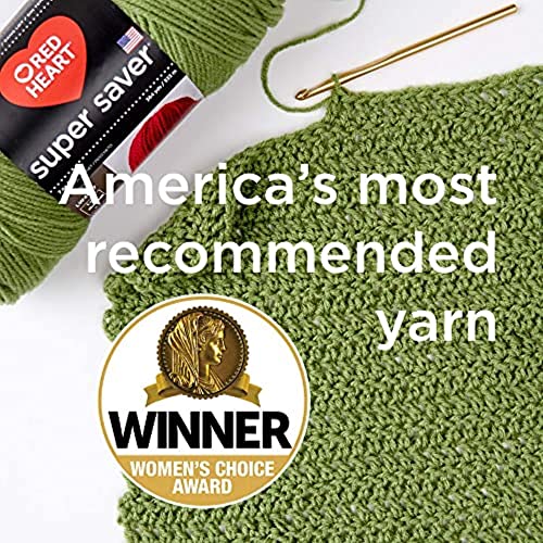 Red Heart Super Saver Yarn, 3 Pack, Black 3 Count