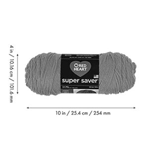 Red Heart Super Saver Yarn, 3 Pack, Black 3 Count