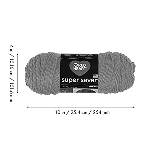 Red Heart Super Saver Yarn, 3 Pack, Black 3 Count