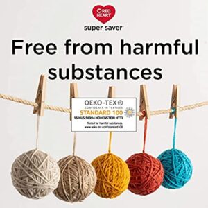 Red Heart Super Saver Yarn, 3 Pack, Black 3 Count