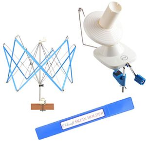 yarn ball winder and umbrella swift (with skein holder) basic combo set