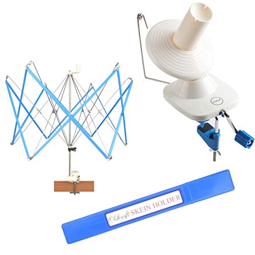 Yarn Ball Winder and Umbrella Swift (with Skein Holder) Basic Combo Set