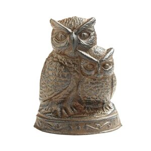 antique decor decorative owl door stopper – cast iron door stops for bottom of door – rustic and unique decor door stop