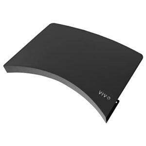 vivo 17 inch curved corner desk connector, corner desk sleeve, platform for mounting under-desk keyboard trays on l-shaped workstations, black, desk-ac07u