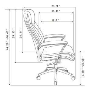 Realspace® Modern Comfort Verismo Bonded Leather High-Back Executive Chair, Brown/Chrome