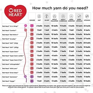 Red Heart Super Saver Yarn, 3 Pack, White 3 Count