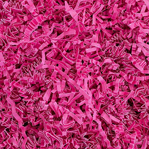 MagicWater Supply Crinkle Cut Paper Shred Filler (1 LB) for Gift Wrapping & Basket Filling - Pink