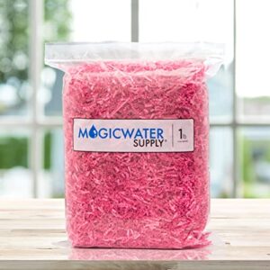 MagicWater Supply Crinkle Cut Paper Shred Filler (1 LB) for Gift Wrapping & Basket Filling - Pink