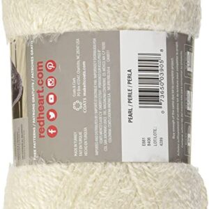 Red Heart Hygge Yarn, 3 Pack (8 Ounce), Pearl 3 Count