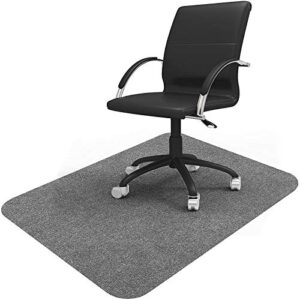 vicwe office chair mat, 1/6″ thick 56″ x 36″ multi-purpose low pile desk chair mat for hardwood floor only, upgraded version (light gray, 36″x56″)