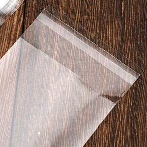 200 pcs Clear 3" x 11" Long Self Seal Cello Cellophane Bags Resealable Poly Bags 2.8 mils for Bakery Cookies Candles Christmas Halloween Party Decorative Pretzel Sticks