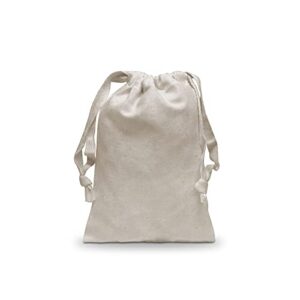 Drawstring Gift Bags - 12 Pack 5x7 Inch Small Natural Muslin Cotton Cloth Pouches in Bulk, Mini Cloth Fabric Canvas Pouch for Jewelry, Candy, Parties, Wedding Favors, Soaps, Treats, Crafts