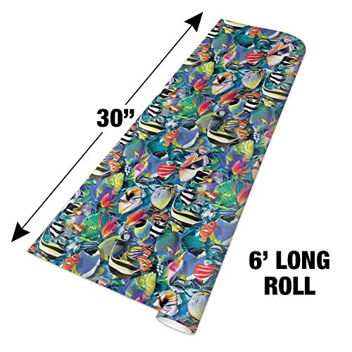 GRAPHICS & MORE Ocean Coral Reef Fish Jam Diving Pattern Gift Wrap Wrapping Paper Rolls