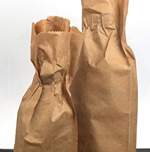 Quart Size Kraft Paper Bags Great Used as a Wine Bag or For Freshly Baked Goods 4 1/2"W x 2 1/2"G x 16"H By MT Products (50 Pieces)