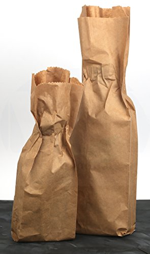 Quart Size Kraft Paper Bags Great Used as a Wine Bag or For Freshly Baked Goods 4 1/2"W x 2 1/2"G x 16"H By MT Products (50 Pieces)