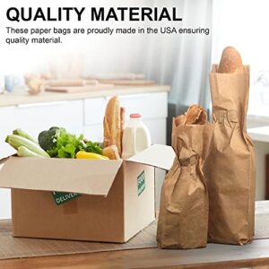 Quart Size Kraft Paper Bags Great Used as a Wine Bag or For Freshly Baked Goods 4 1/2"W x 2 1/2"G x 16"H By MT Products (50 Pieces)