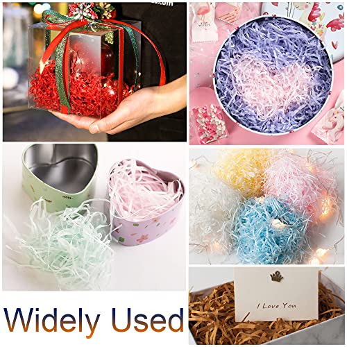 HDST-HOME 10Pack 200g Multicolored Raffia Paper Shreds Strands Grass Stuffer Shredded Crinkle Cut Confetti for Basket Filling Wrapping Wedding Party Supplies