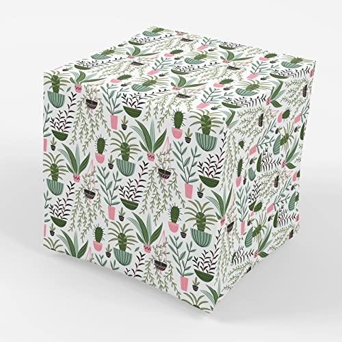 Stesha Party Plant Wrapping Paper Gift Wrap - Folded Flat 30 x 20 Inch - 3 Sheets