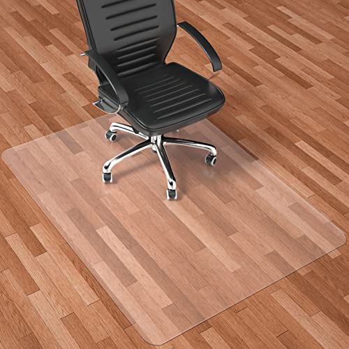 Naturehydro Office Chair Mat for Hardwood Floor, 48" x 36" Transparent Floor Protector,Easy Glide Rolling Desk Chair Floor Mat, , BPA and Phthalates Free (Rectangle)