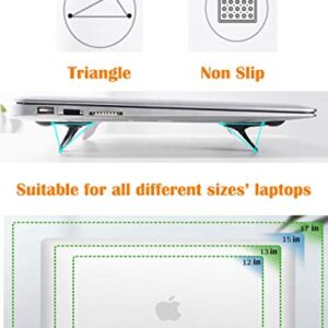 Mini Laptop Stand, Keyboard Riser Stand, Invisible Ergonomic Laptop Holder Stand Riser, Foldable Tablet Pad Phone Stand Lap Cooler for MacBook, Air, Pro, Lenovo, HP More (2PCS)