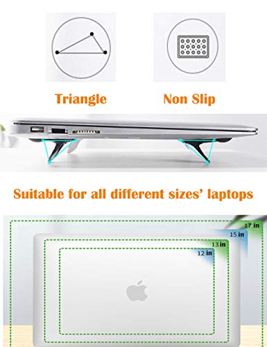 Mini Laptop Stand, Keyboard Riser Stand, Invisible Ergonomic Laptop Holder Stand Riser, Foldable Tablet Pad Phone Stand Lap Cooler for MacBook, Air, Pro, Lenovo, HP More (2PCS)