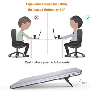 Mini Laptop Stand, Keyboard Riser Stand, Invisible Ergonomic Laptop Holder Stand Riser, Foldable Tablet Pad Phone Stand Lap Cooler for MacBook, Air, Pro, Lenovo, HP More (2PCS)