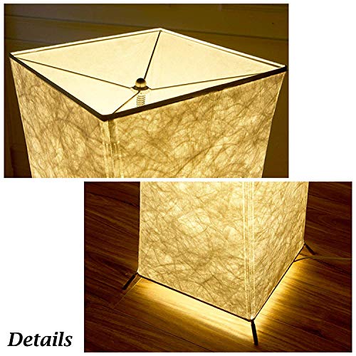 LEONC Design 65 inch Soft Light LED Floor Lamp,RGB Color Changing Fabric Shade Modern Floor Lamp for Livingroom Bedroom Warm Atmosphere Tyvek Dupont 10 x 10 x 65 inch