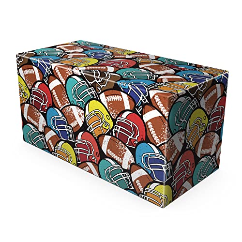 LDGOOAEL Birthday Wrapping Paper for Boys, Girls, Kids. Football Patterns. Gift Paper for Christmas,Party,Baby Shower-1 Pack Contains 8 Sheets-19.6 inch X 27.5 inch Per Sheet,Folded Flat, Not Rolled