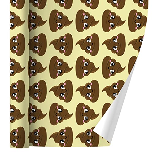 GRAPHICS & MORE Cute Poop Pattern Gift Wrap Wrapping Paper Rolls