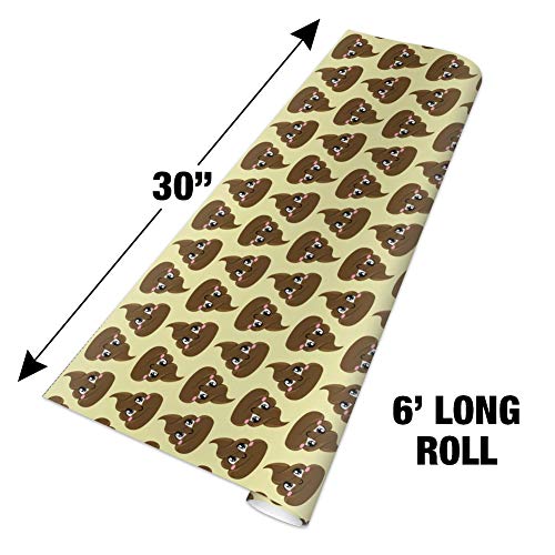 GRAPHICS & MORE Cute Poop Pattern Gift Wrap Wrapping Paper Rolls