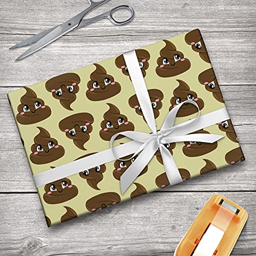 GRAPHICS & MORE Cute Poop Pattern Gift Wrap Wrapping Paper Rolls