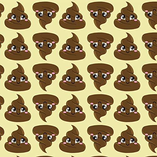 GRAPHICS & MORE Cute Poop Pattern Gift Wrap Wrapping Paper Rolls