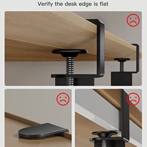 HUANUO Keyboard Tray Under Desk, Ergonomic Large Keyboard Tray with C Clamp, Updated Metal Slide Rail Keyboard Tray Mouse Tray, Pull Out Platform Computer Drawer for Typing, 27.5" W x 12.2" D, Black