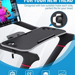 New Tread Laptop Tray, Treadmill Desk Tray, Upgrade 36" Treadmill Laptop Holder, Ergonomic Treadmill Laptop Desk with Protective Guard & Tablet Holder for Phone, Exercise Workstation, Easy Mount Tray