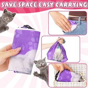 16 Pcs Cat Party Favor Bags Cat Drawstring Bags Backpack Cat Drawstring Sport Gym Sack Cartoon Animal Drawstring Candy Goodies Treat Bags for Kids Birthday As Loot Gift