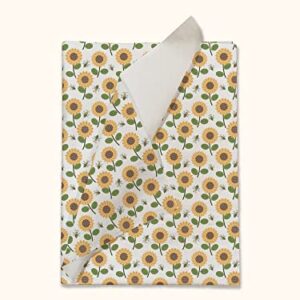 Sunflower and Bees Tissue Paper - Printed Tissue Paper - Decorative Tissue for Decoupage - Floral Tissue Paper - Spring/Summer Tissue Paper | 24 Sheets 20"x30"