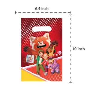 MC TTL 30 Packs Turning Red gift bags Cute Party Gift Bags Party Supplies Birthday Decoration Gift Bags Well for Girls or Boys and Baby Showerpitality Candy Bag.