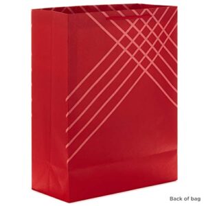 Hallmark 14" Extra Large Red Gift Bags (Pack of 3) for Christmas, Holidays, Birthdays, Graduations, Mother's Day, Father's Day, Valentine's Day, Baby Showers, Weddings