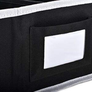 Gift Wrap Storage Organizer - Easily organize Wrapping Paper, Ribbons, Bows, Scissors. Fits 18-24 Standard Rolls. Keeps Holiday Gift Supplies in Perfect Condition and Ready for Next Season. (Black)