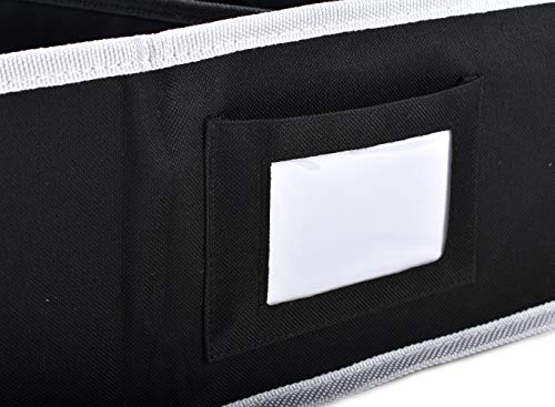 Gift Wrap Storage Organizer - Easily organize Wrapping Paper, Ribbons, Bows, Scissors. Fits 18-24 Standard Rolls. Keeps Holiday Gift Supplies in Perfect Condition and Ready for Next Season. (Black)