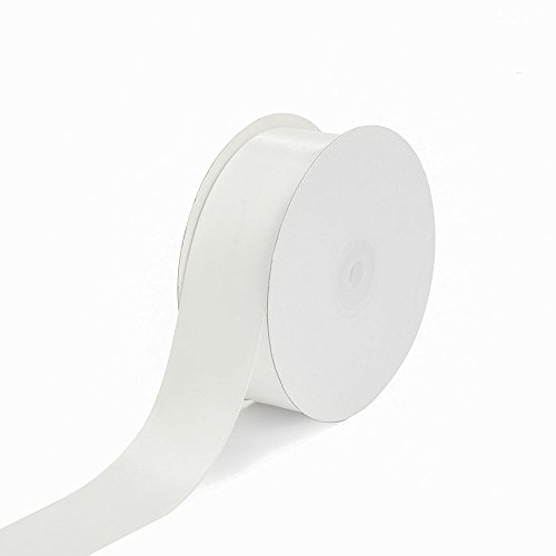 GBSTORE 1 1/2 inch 25 Yards White Satin Ribbon Perfect for Wedding, Gift Wrapping