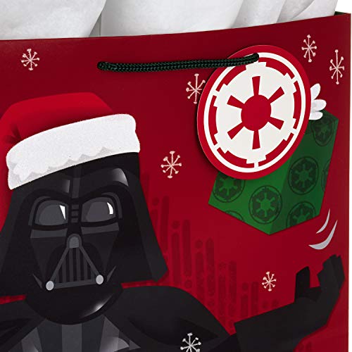 Hallmark 13" Large Star Wars Gift Bag with Tissue Paper (Darth Vader) for Holiday and Christmas Presents