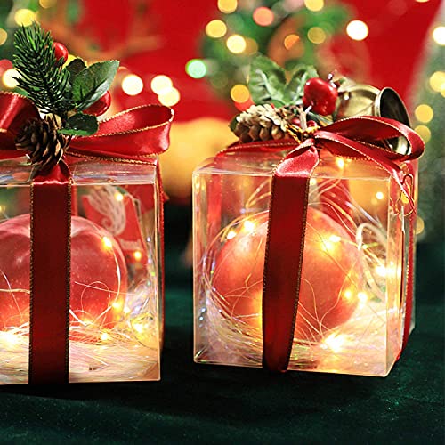 Coobbar Clear Candy Gift Box,12 Pack Clear PVC Plastic Boxes Gift Boxes for Party Favors, Wedding, Birthday Presents, Candy, Cupcakes, Jewelry,Christmas Gift Packing (6 x 6 x 6 Inches)