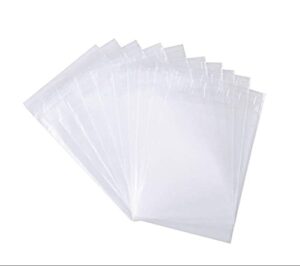 muyindo 100 pieces (9×12 inch) clear plastic bags for packaging, clothing & t-shirts strong packing self adhesive cellophane bag