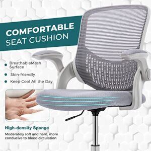 SMUG Drafting Tall Office Chair, with Footrest, Light Grey