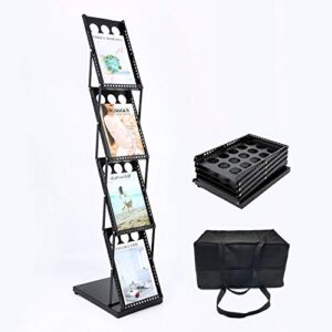 polmart brochure magazine catalog literature display rack, 4 pockets